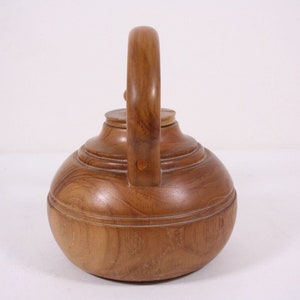 Hand Turned Wood Artist Teapot 9 X 8 Vtg Mod Antique Rustic Ranch ...
