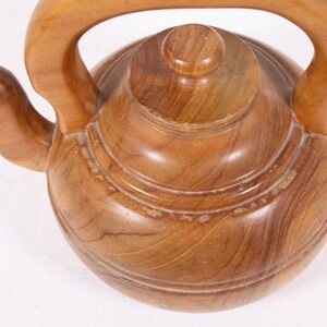 Hand Turned Wood Artist Teapot 9 X 8 Vtg Mod Antique Rustic Ranch ...