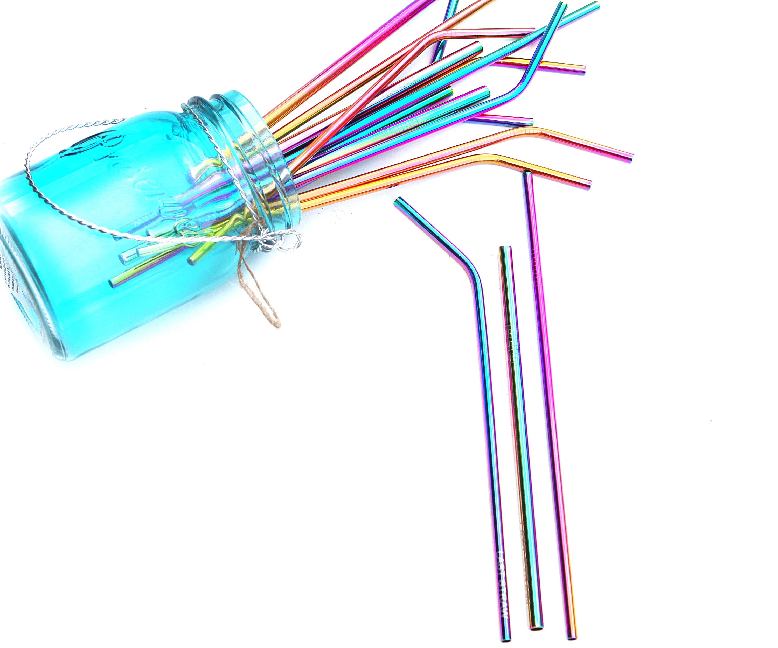 Reusable Straws Rainbow Straws Eco Friendly Straws | Etsy