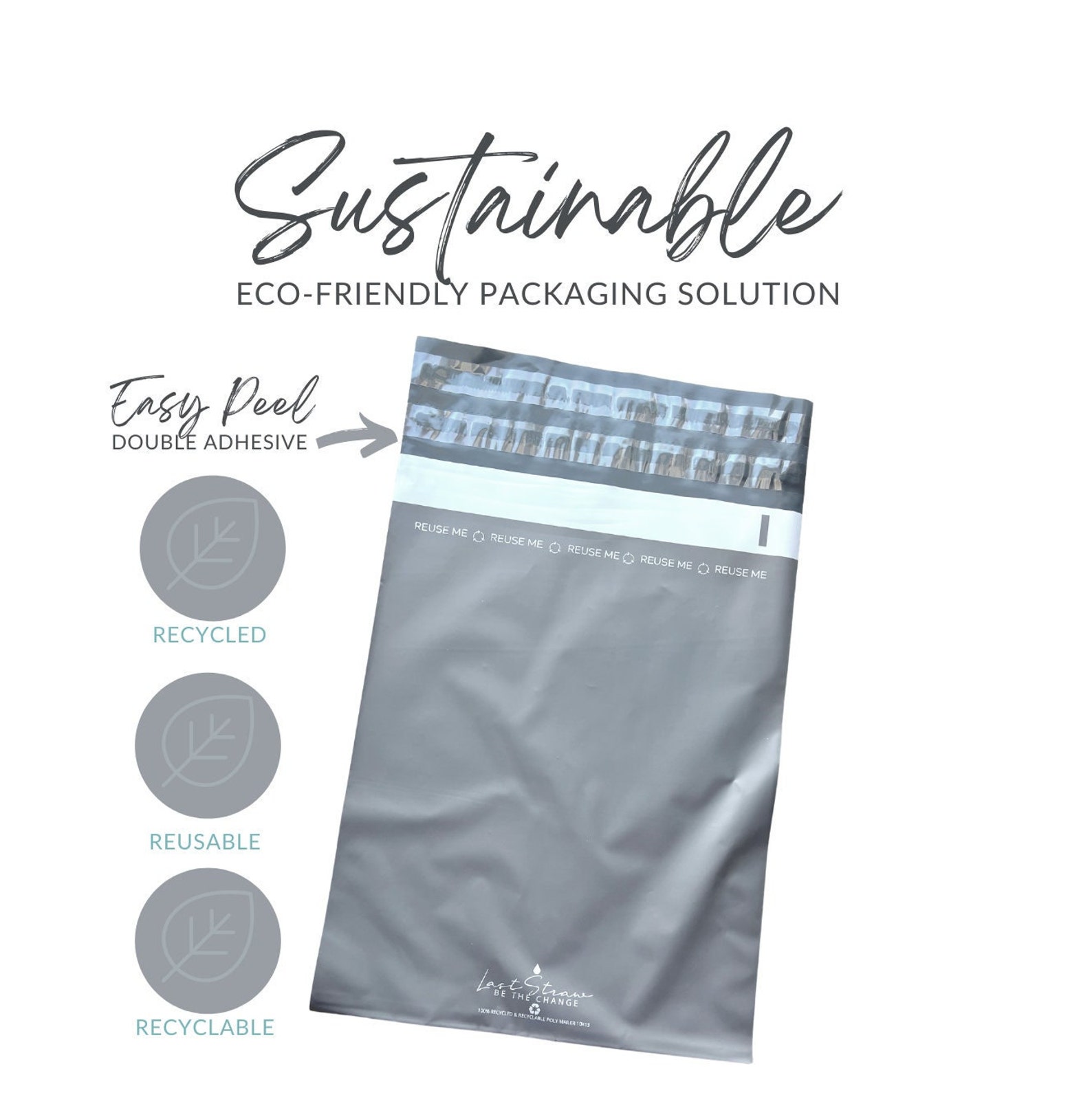 Eco-friendly Recycled Poly Mailers I Zero Waste Packaging I | Etsy