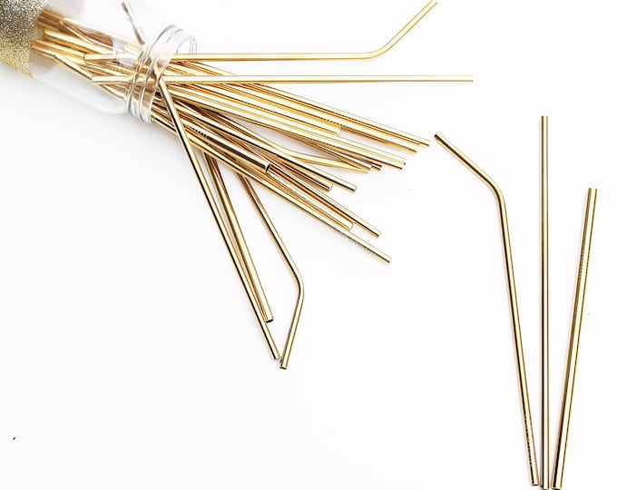 Reusable Straws | Reusable Gold Straws | Eco Friendly Straws | Fun ...