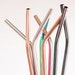 6 Piece Silver Stainless Steel Straw | Silver Metal Straw | Party Straw ...