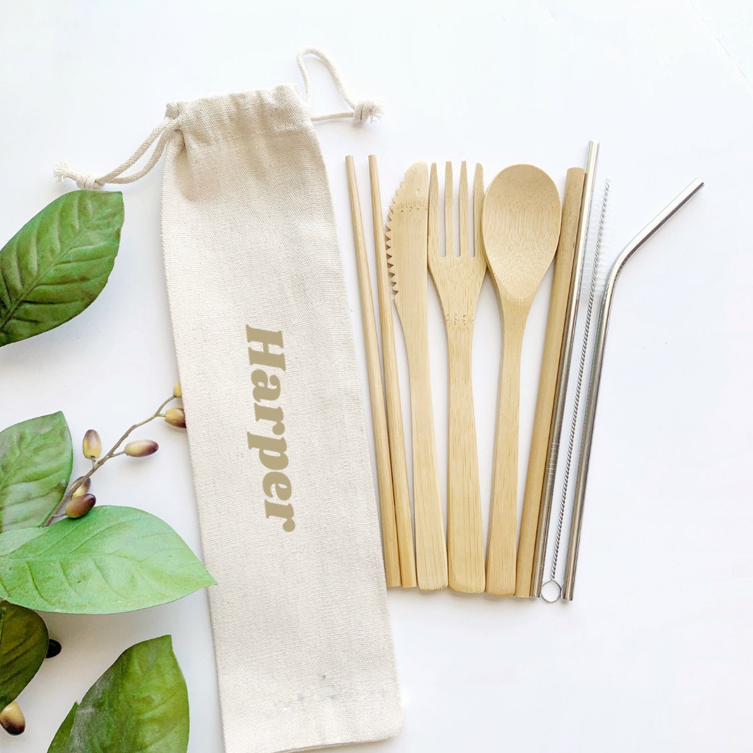 Personalized Utensil Straw Set Eco Friendly Straws Unique - Etsy