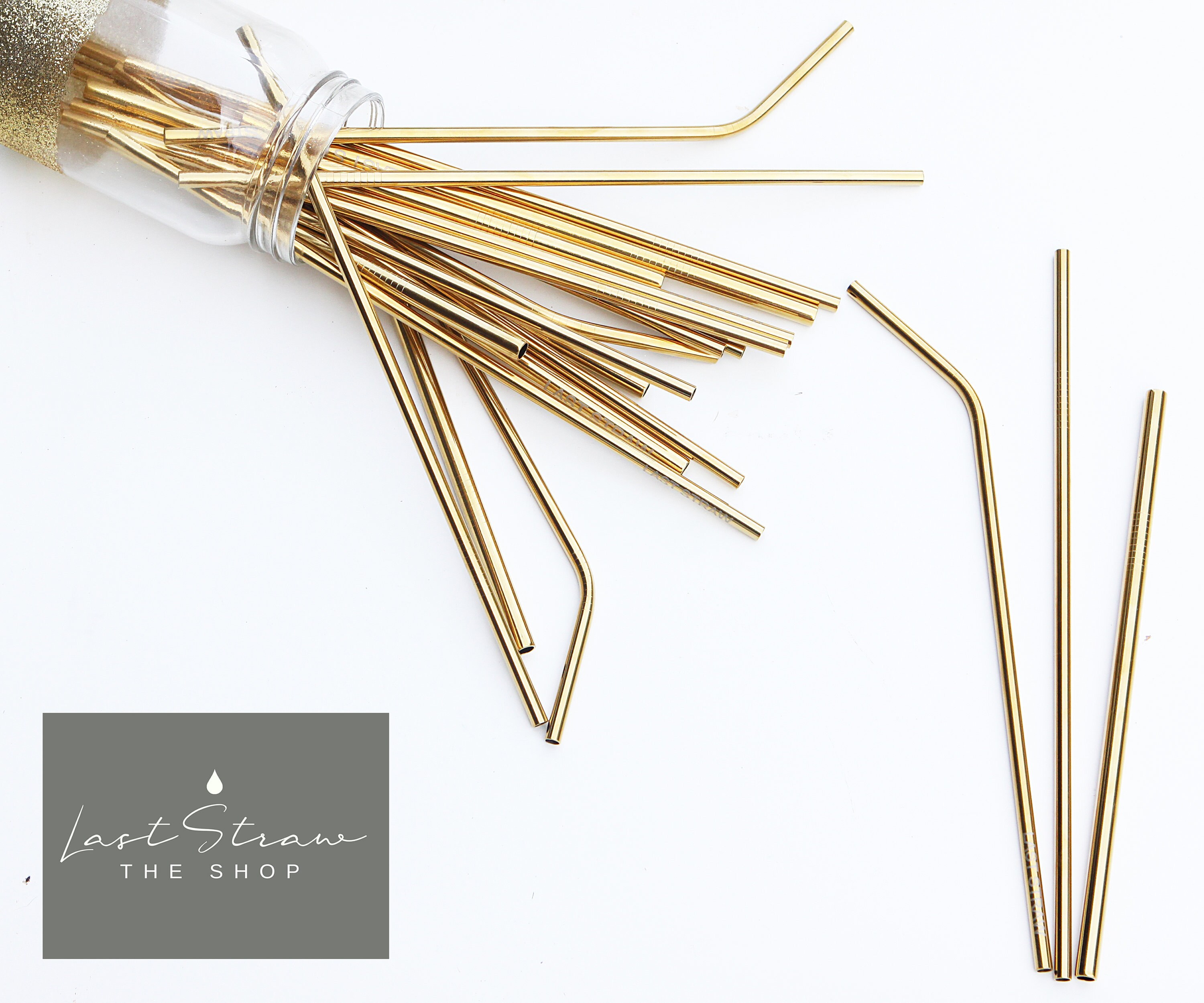 Personalized Straw Pouch With Stainless Steel Straw Set | Eco Friendly ...