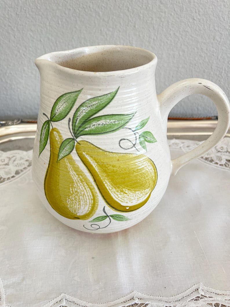 Vintage Franciscan Earthenware Pear Water Pitcher Large MCM Ceramic - Etsy