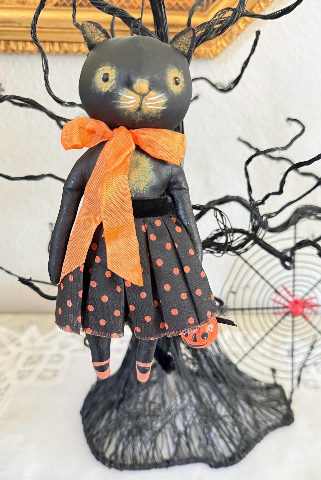 Robin Seeber Sabrina Kitty Cat Halloween Ornament, Bethany Lowe Design ...