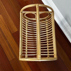 Vintage Bamboo Cane Magazine Holder Newspaper MCM - Etsy