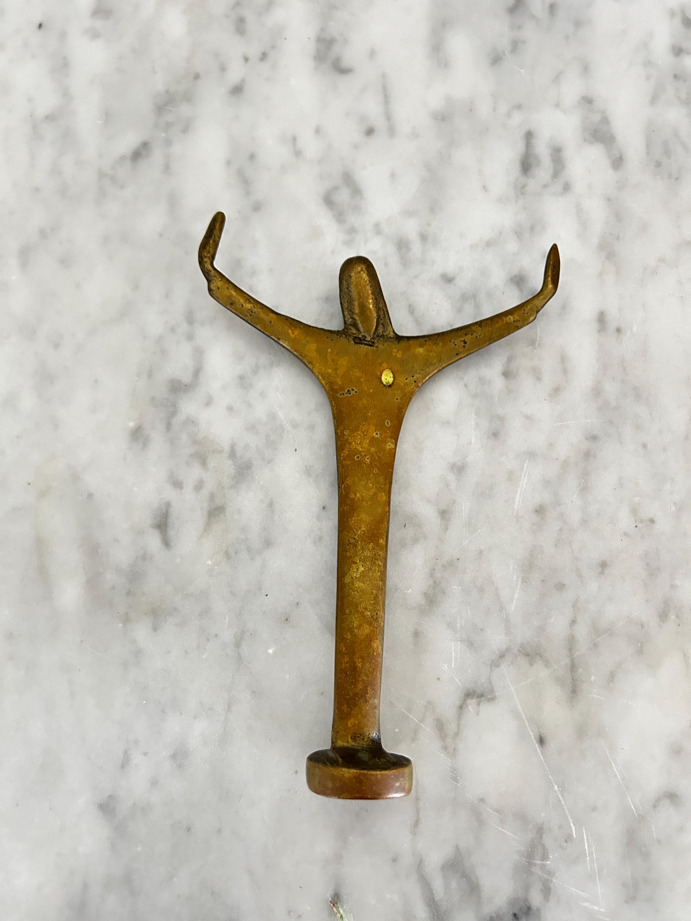 Antique Vintage Mid Century Solid Brass Jesus Statue MCM Art Deco ...