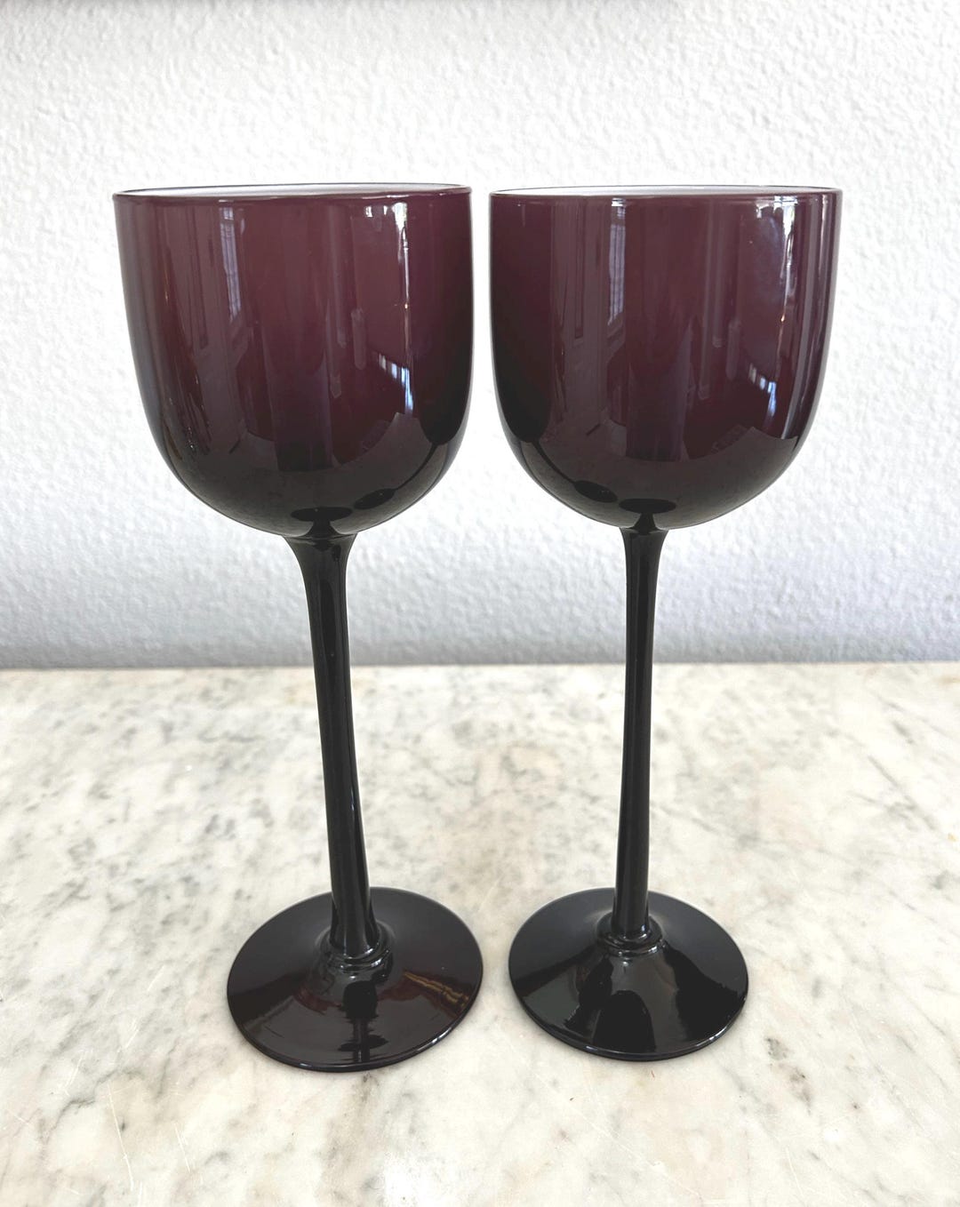 Vintage 1960s Empoli Cased Carlo Moretti Set of 6 Amethyst, Plum ...