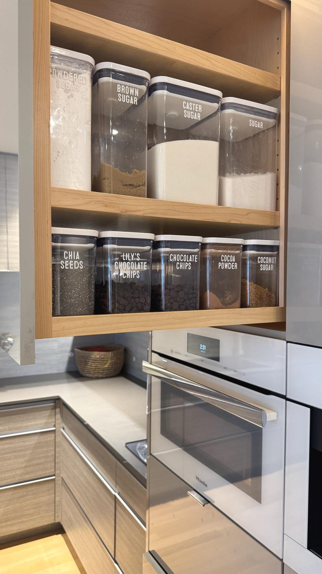 Food Storage Labels, Modern Pantry Labels for Jars, Canister Labels ...