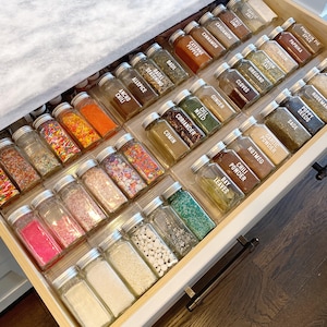 Custom Spice Vinyl Decals, Kitchen Organization, Sticker Spice Jar ...
