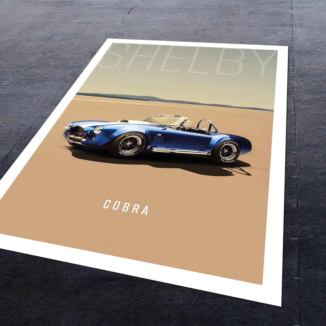Shelby Cobra Car Poster Classic Car Auto Art Wall Art - Etsy