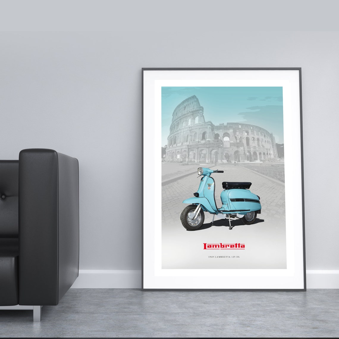 Lambretta Motorcycle Poster Classic Scooter Vintage - Etsy