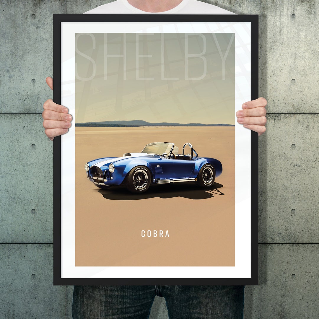 Shelby Cobra, Car Poster, Classic Car, Auto Art, Wall Art, Graphic ...