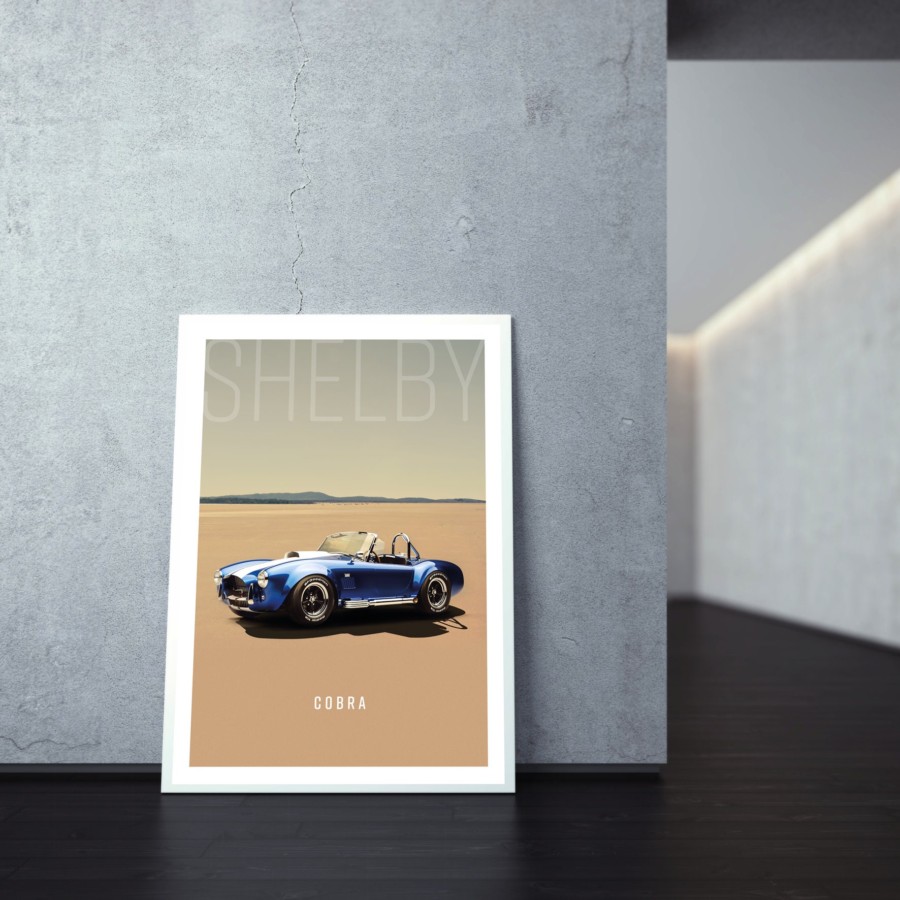 Shelby Cobra Car Poster Classic Car Auto Art Wall Art - Etsy