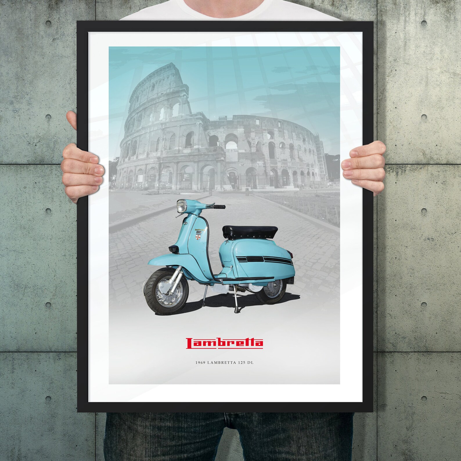Lambretta Motorcycle Poster Classic Scooter Vintage - Etsy