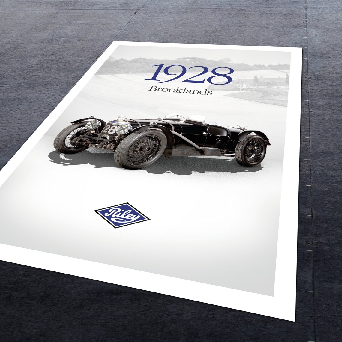 Riley Brooklands 1928, Car Poster, Classic Car, Auto Art, Wall Art ...