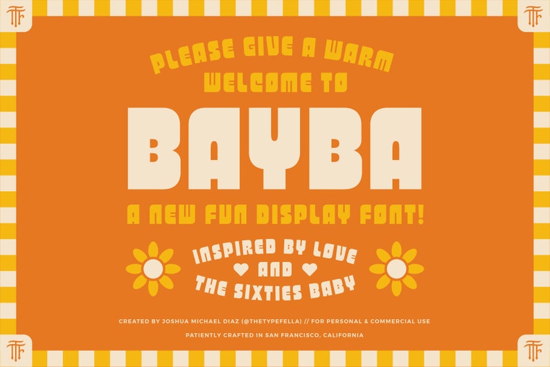 Bayba Display Font - Etsy