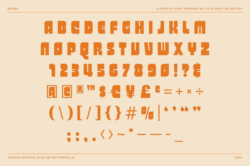 Bayba Display Font - Etsy