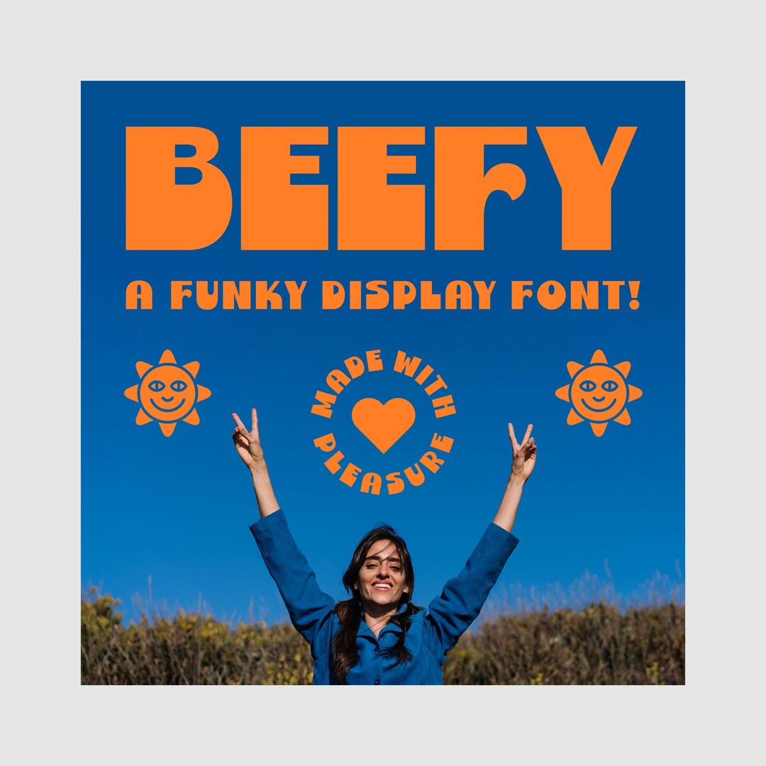 Beefy Display Font - Etsy