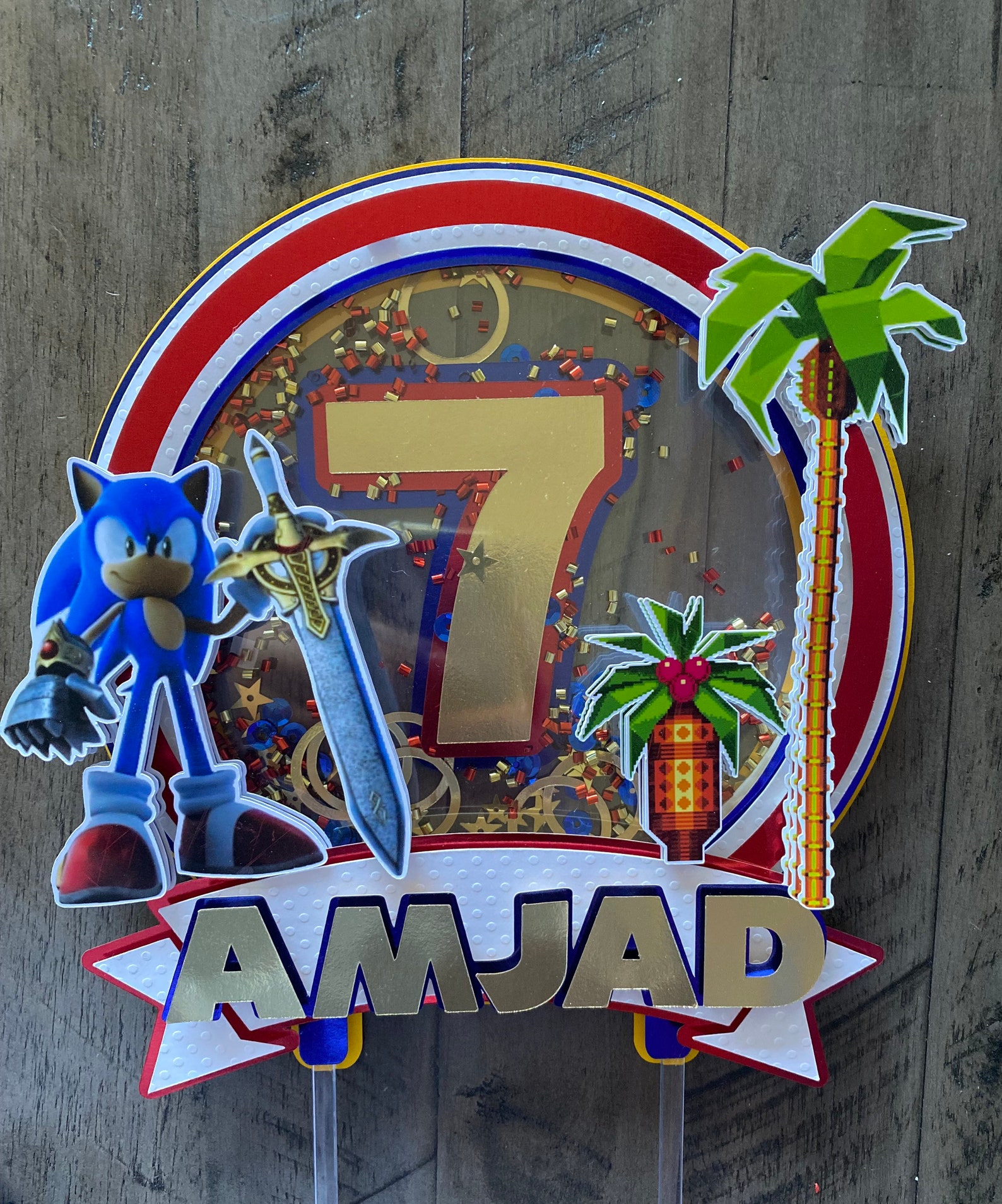 Sonic Cake Topper - Etsy