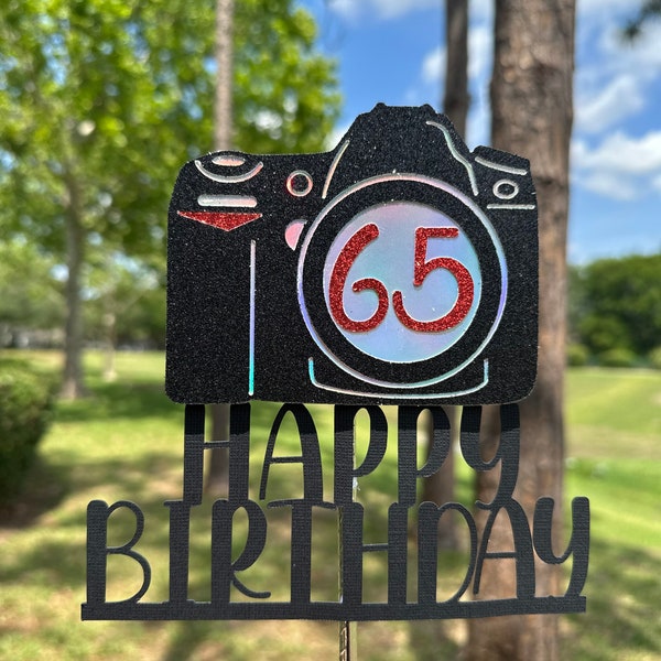 Camera Cake Topper - Etsy