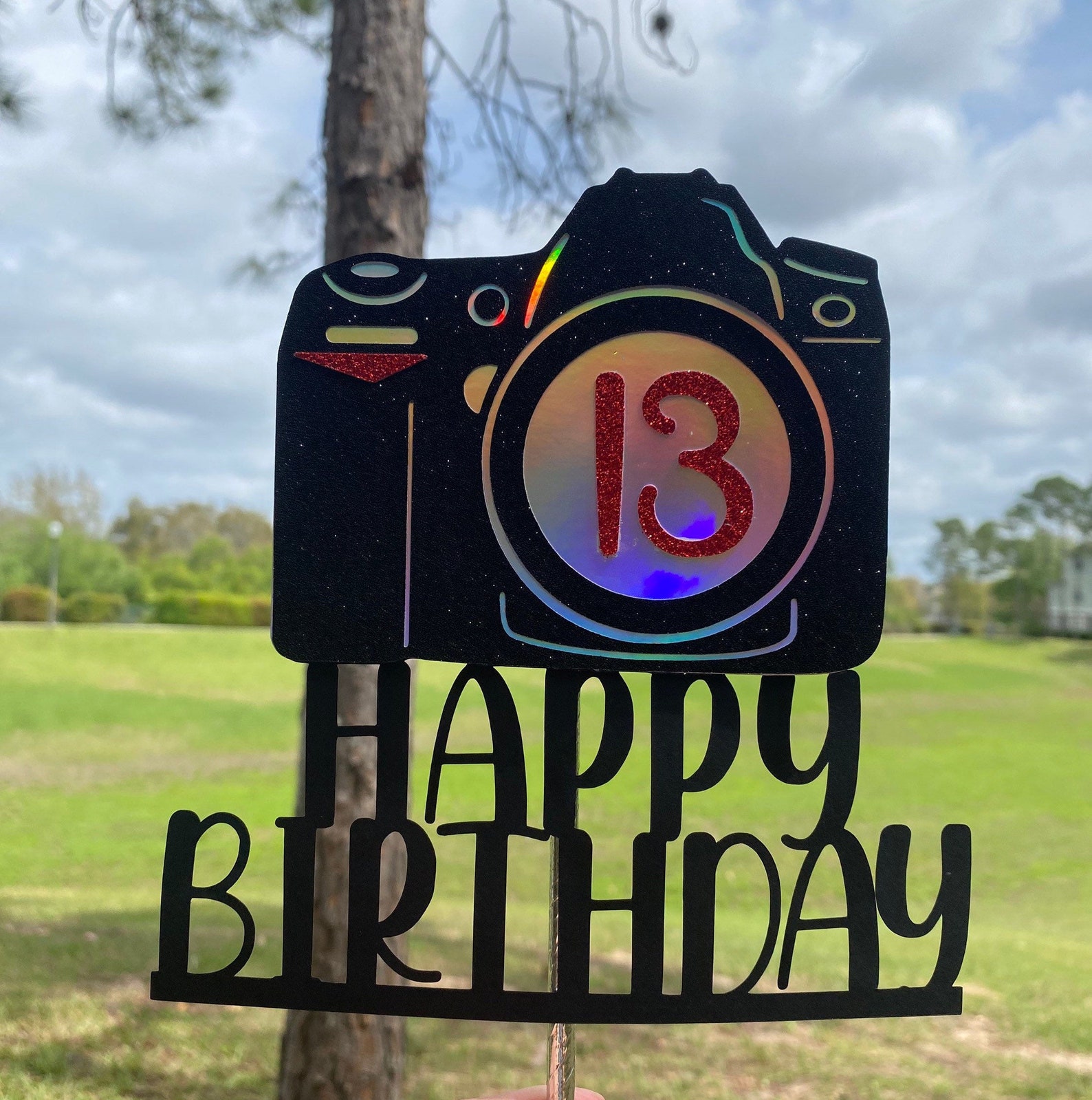 Camera Happy Birthday Topper | Etsy