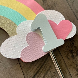Rainbow Cake Topper - Etsy