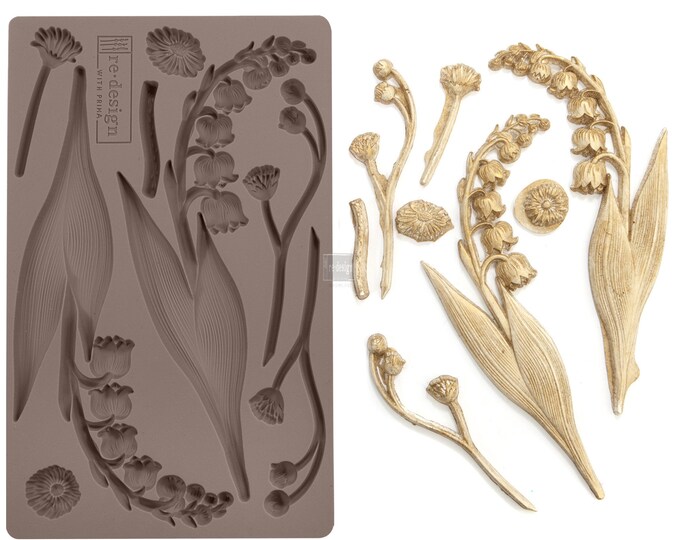 Prima Mould Redesign "bell Orchids" - Vintage Art Decor Silicon Mold ...