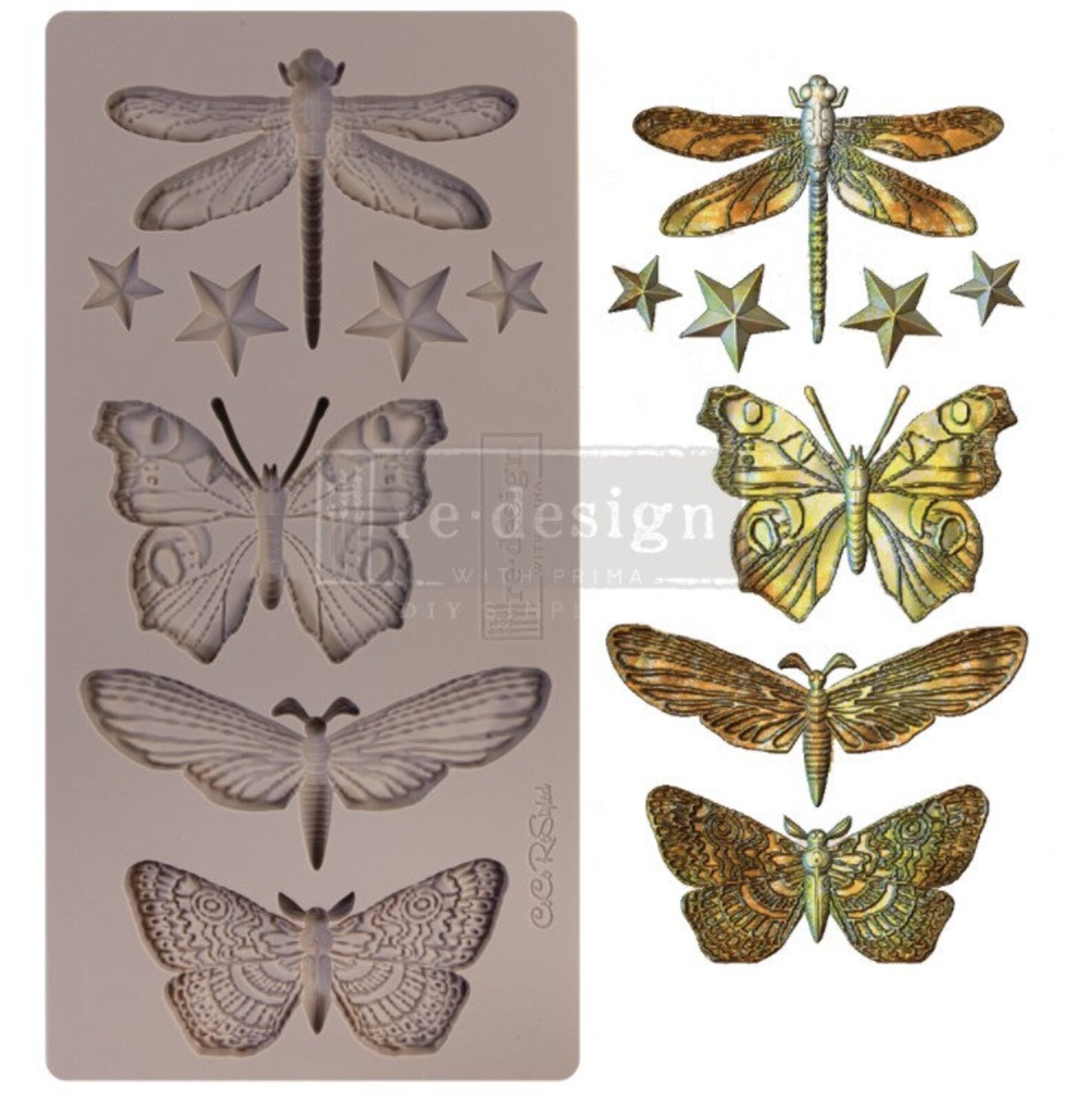 Prima Mould Redesign insectica & Stars Vintage - Etsy