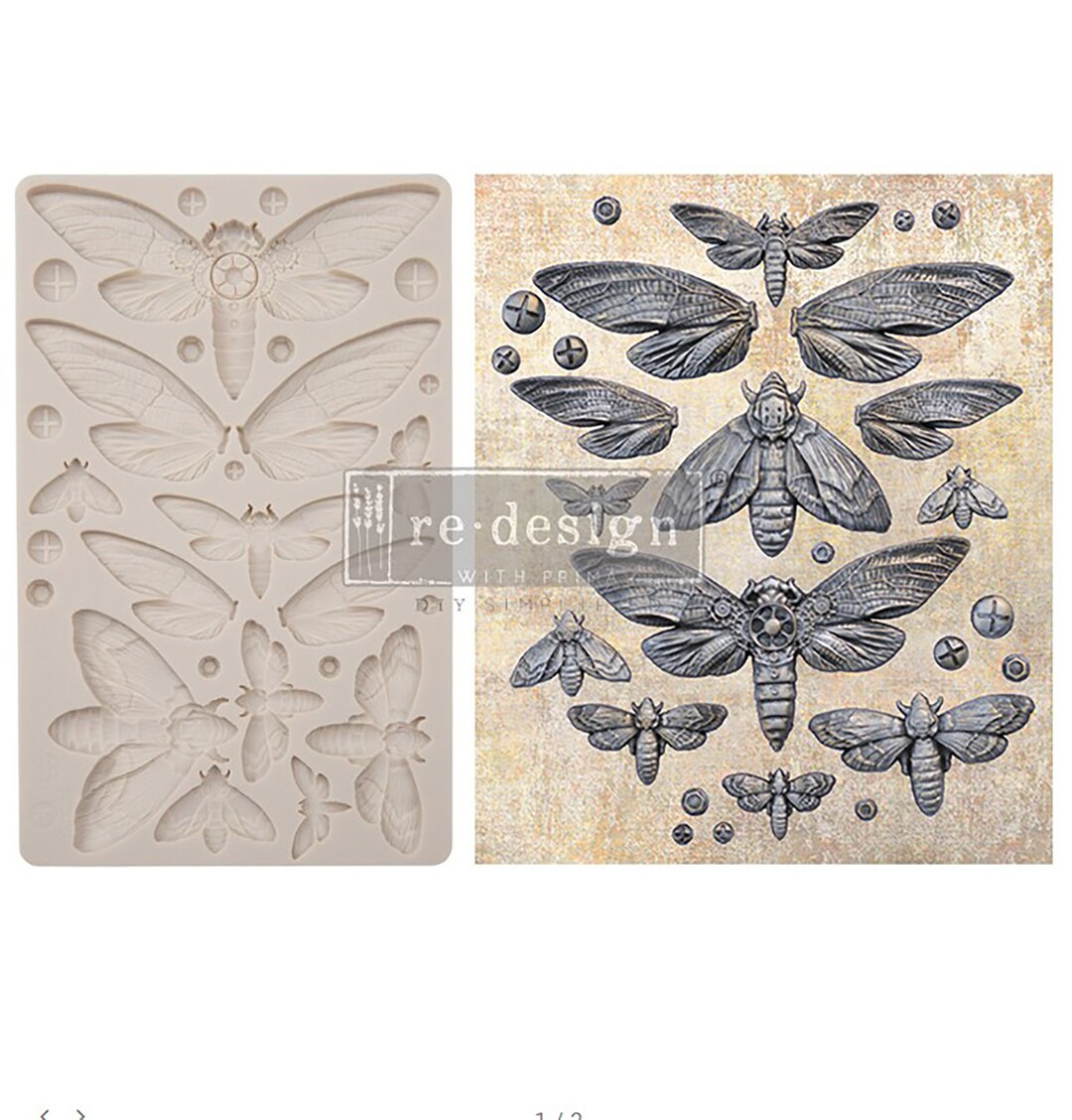Prima Mould Redesign "nocturnal Insects" - Vintage Art Decor Silicon ...
