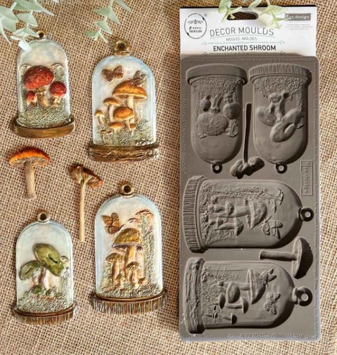 Prima Mould Redesign "enchanted Shroom" - Vintage Art Decor Silicon ...