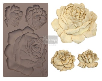 Prima Mould Redesign wilderness Rose Vintage Art | Etsy