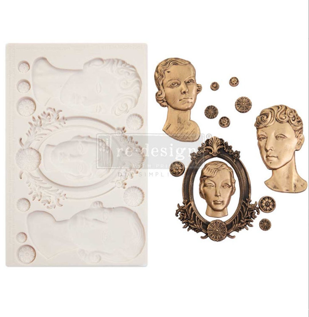 Prima Mould Redesign "vintage Ladies" - Vintage Art Decor Silicon Mold ...