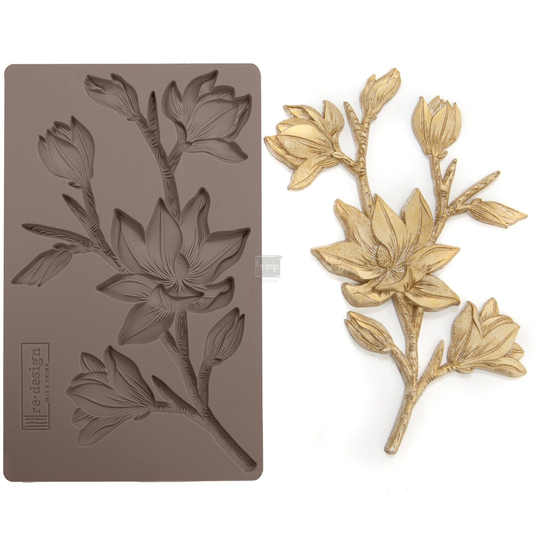 Prima Mould Redesign "forest Floral" - Vintage Art Decor Silicon Mold ...