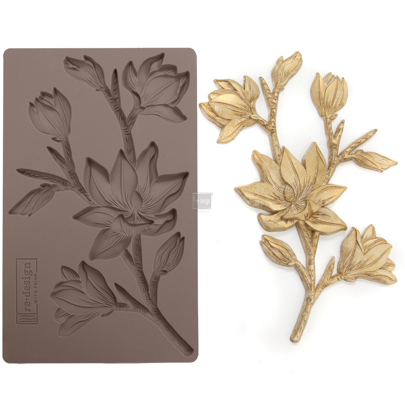 Prima Mould Redesign "forest Floral" - Vintage Art Decor Silicon Mold ...