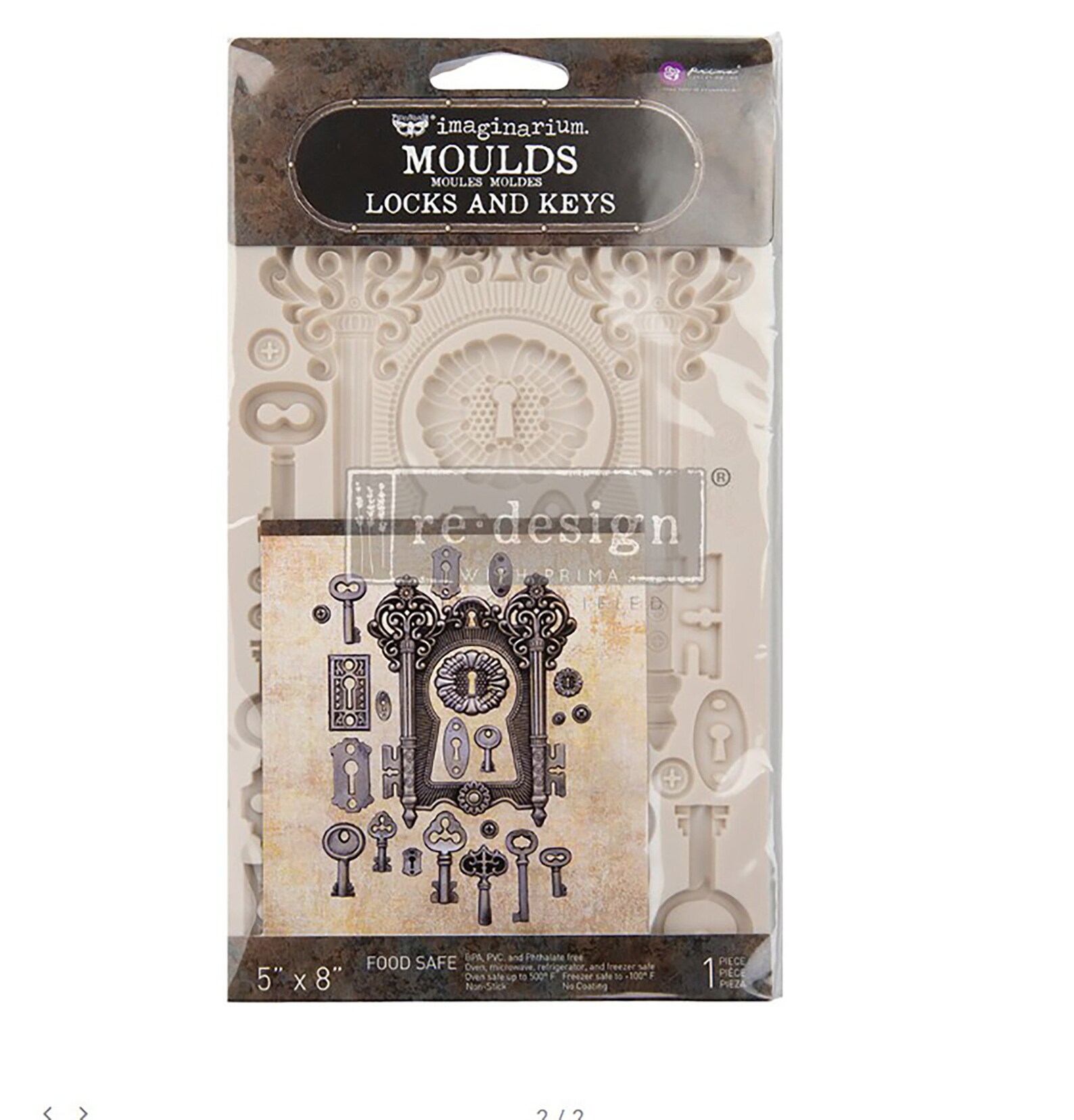 Prima Mould Redesign "locks and Keys" - Vintage Art Decor Silicon Mold ...