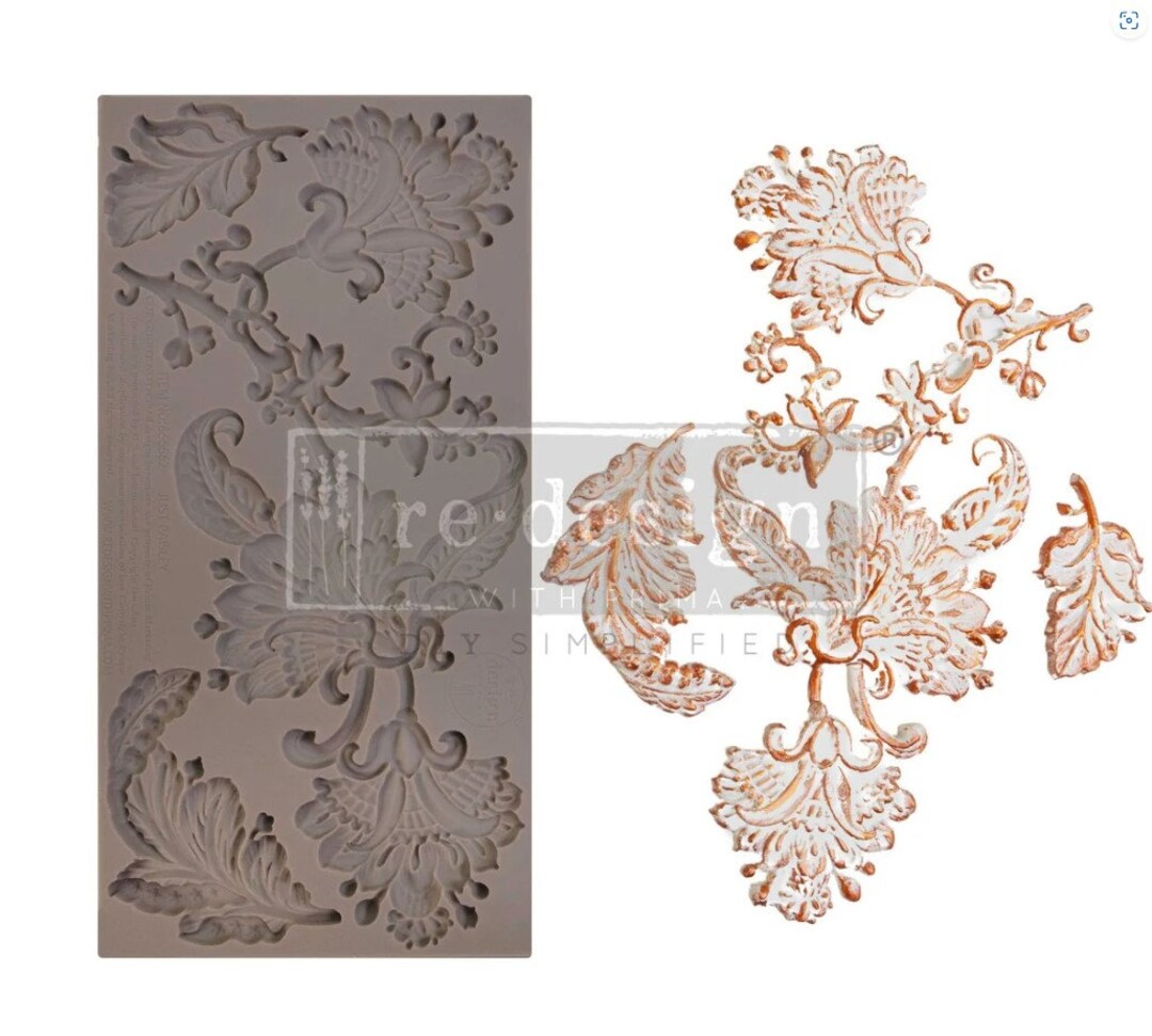 Prima Mould Redesign "just Paisley" - Vintage Art Decor Silicon Mold ...