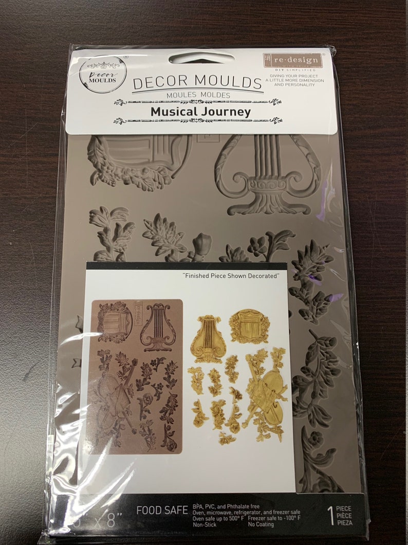 Prima Mould Redesign "musical Journey" - Vintage Art Decor Silicon Mold ...