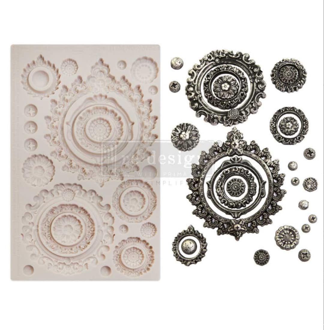 Prima Mould Redesign "mirror Frames" - Vintage Art Decor Silicon Mold ...