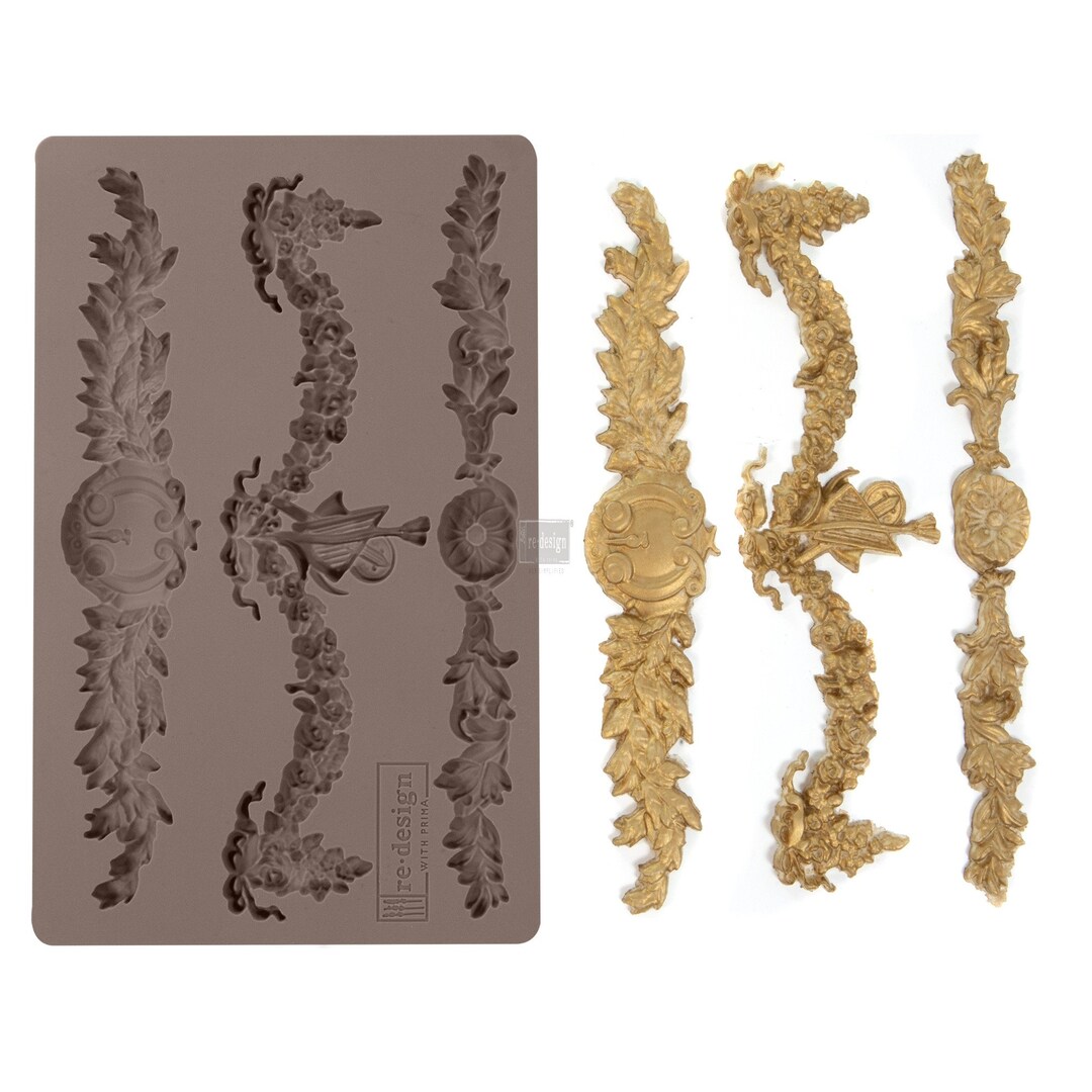 Prima Mould Redesign "glorious Garland" - Vintage Art Decor Silicon ...