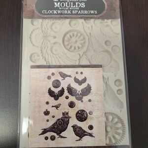 Prima Mould Redesign "clockwork Sparrows" - Vintage Art Decor Silicon ...