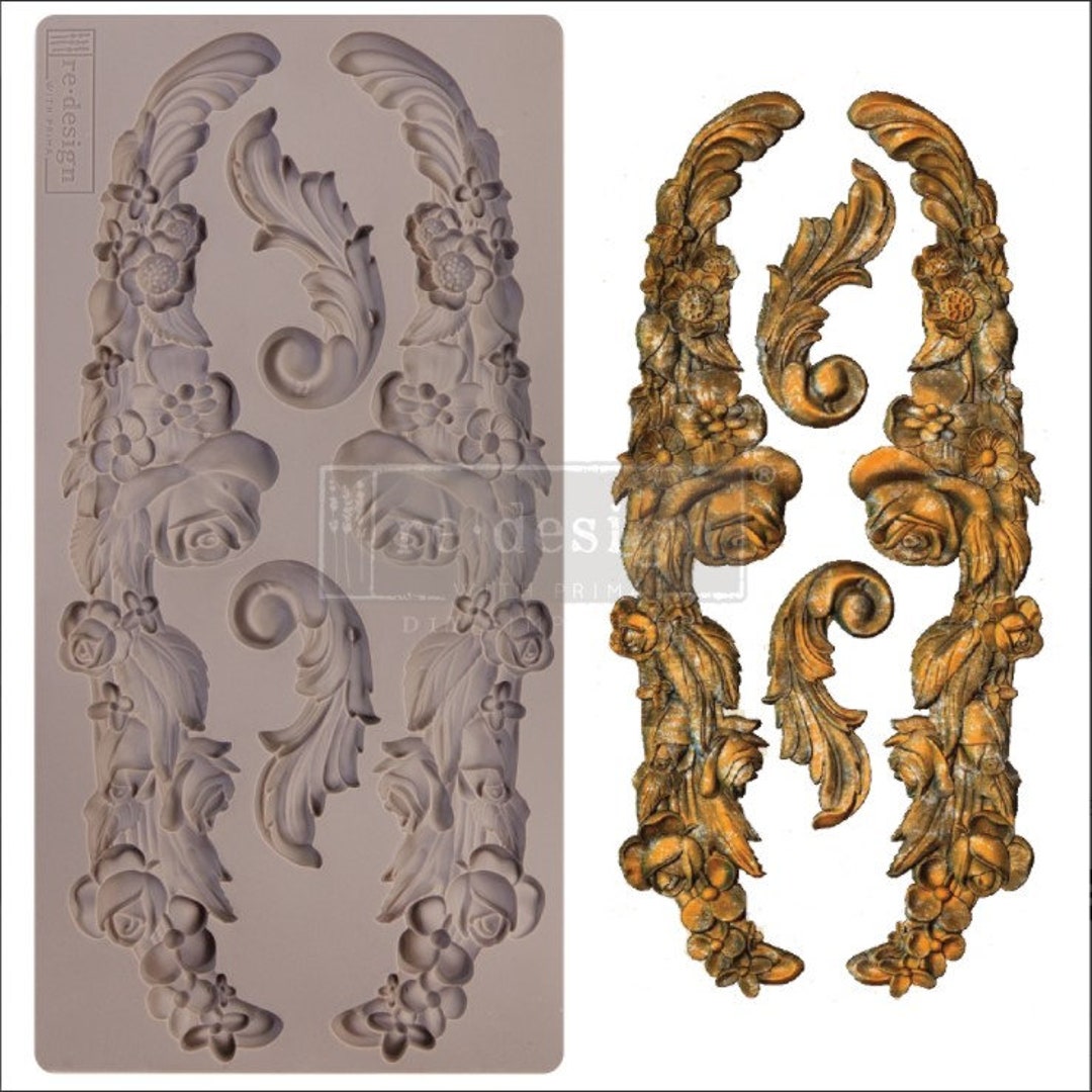 Prima Mould Redesign "delicate Floral Strands" - Vintage Art Decor ...