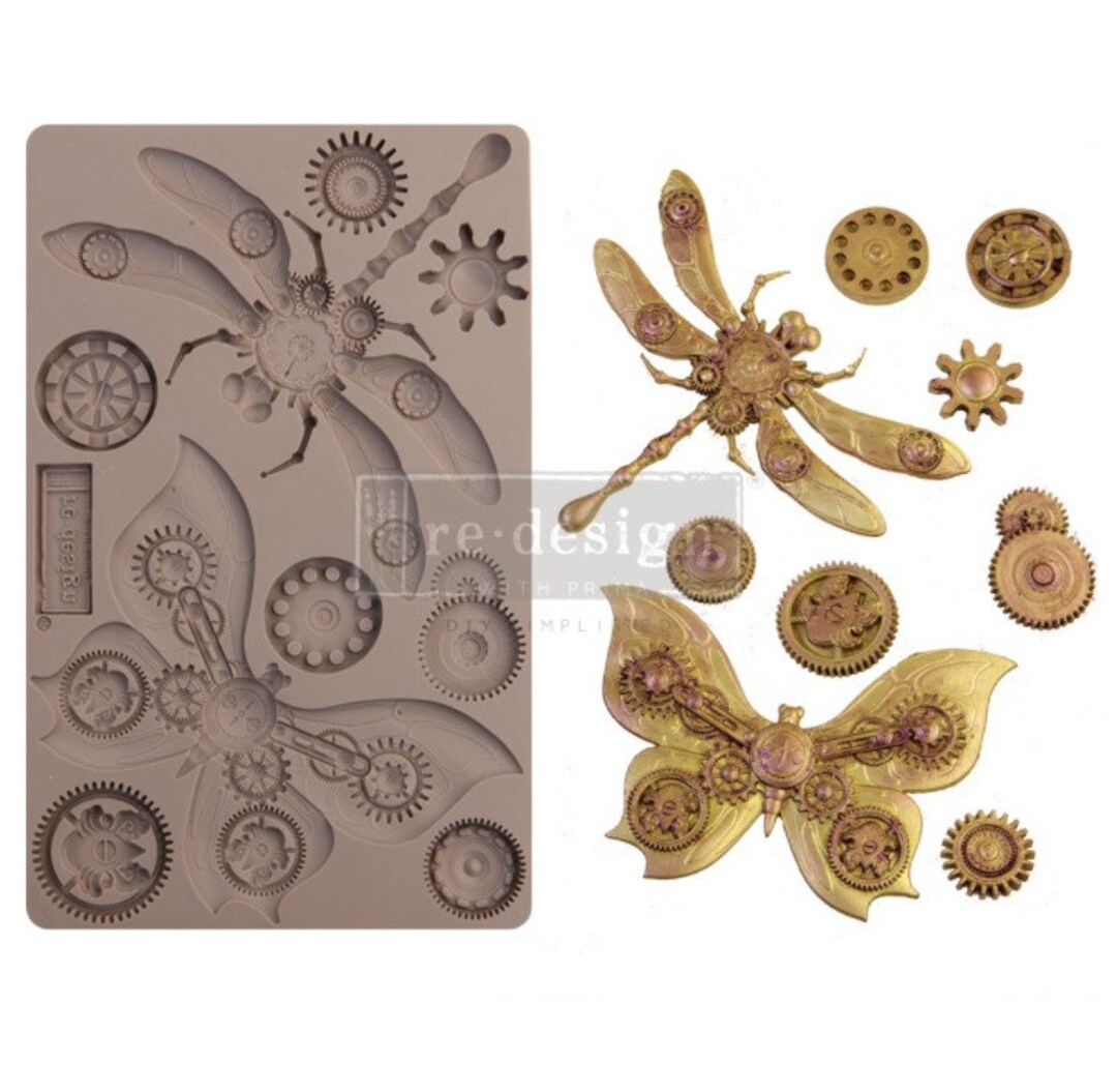 Prima Mould Redesign "mechanical Insecta" - Vintage Art Decor Silicon ...