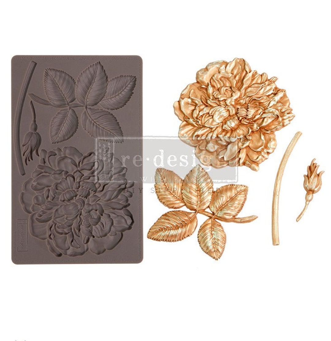Prima Mould Redesign "peony Suede" - Vintage Art Decor Silicon Mold ...