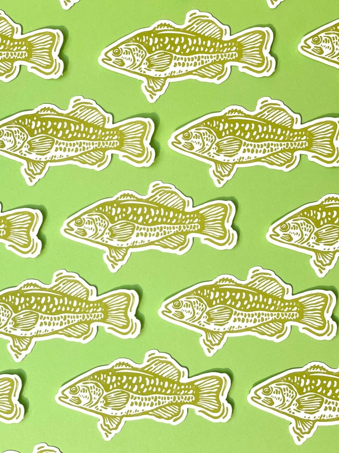 Largemouth Bass Sticker - Fish Waterproof Vinyl Decal - Etsy