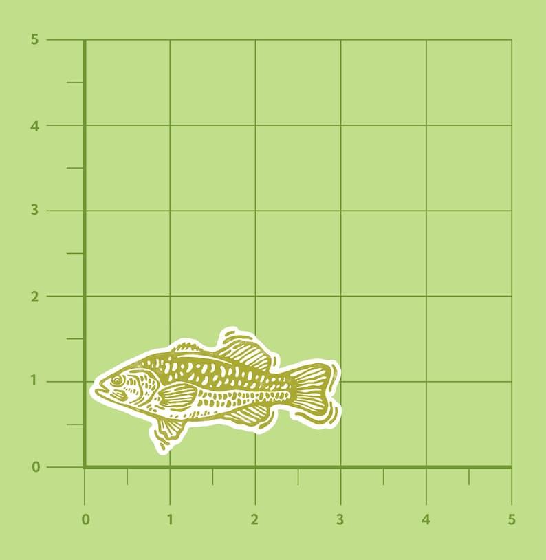 Largemouth Bass Sticker - Fish Waterproof Vinyl Decal - Etsy