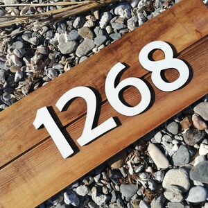 Custom Modern Wood Sign Personalized Door Number Sign - Etsy