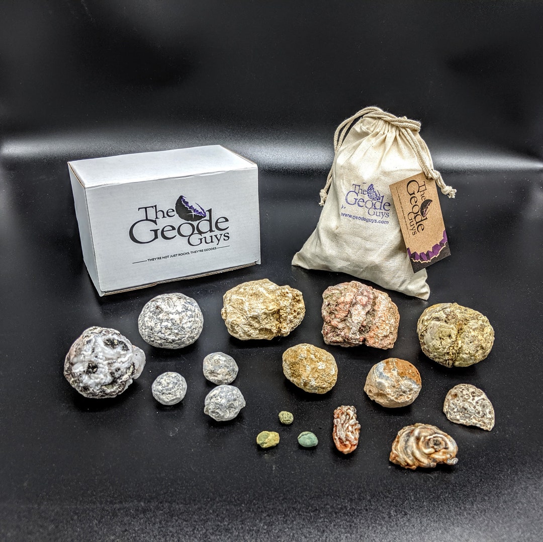 Large Premium Unopened Geode Variety Bag (8 Different Types of Geodes ...