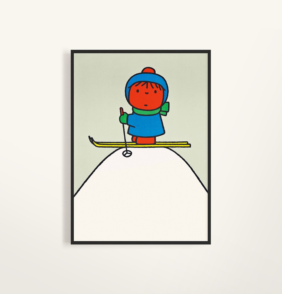 Miffy Ski, Winter Wall Art, Nursery Poster, Holiday Gift - Etsy